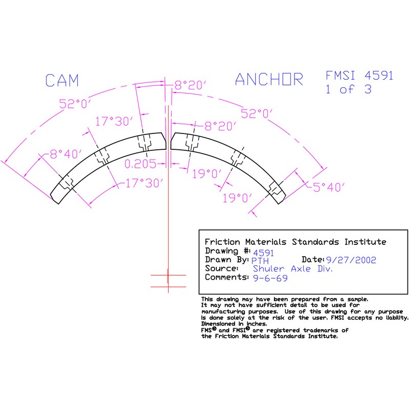 Abex Friction Products EN4591D-B4F Drum Brake Shoe Lining – FORTLUFT ...