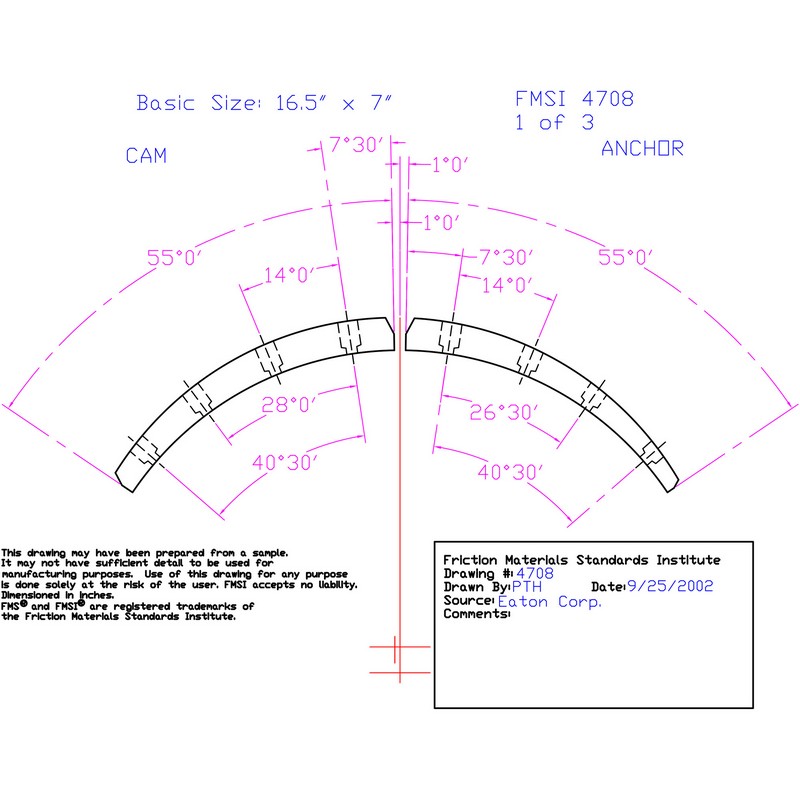 Abex Friction Products EX4708D-B43 Drum Brake Shoe Lining – FORTLUFT ...