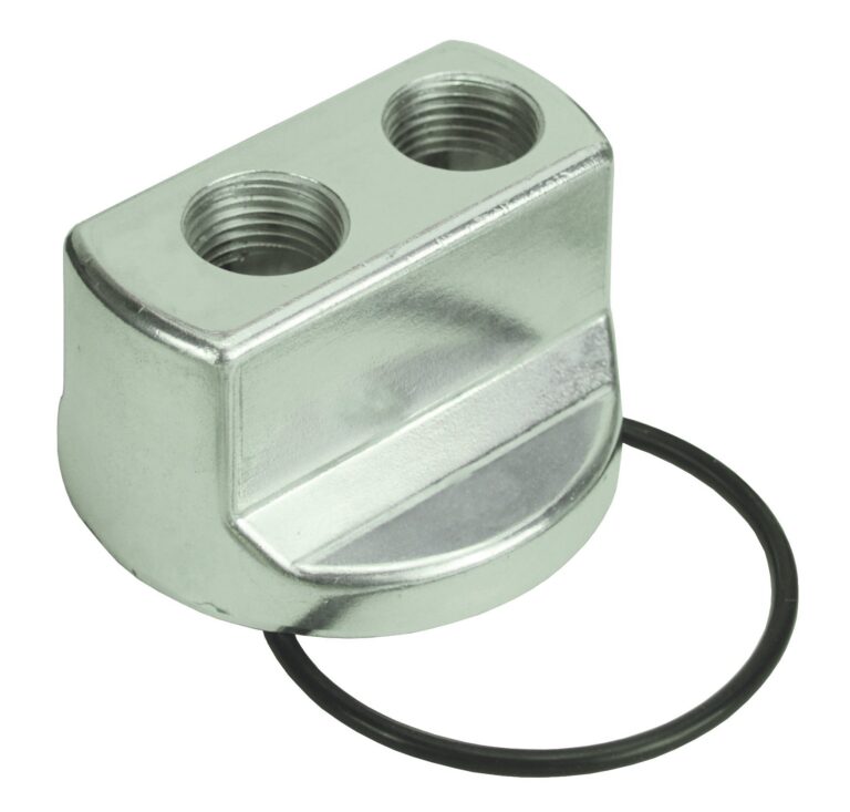 Derale 15724 Standard Engine Spin On Adapter with 1/2″ NPT Ports, 22×1 ...